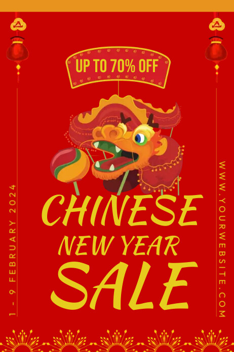 Chinese New Year Sale Template | PosterMyWall