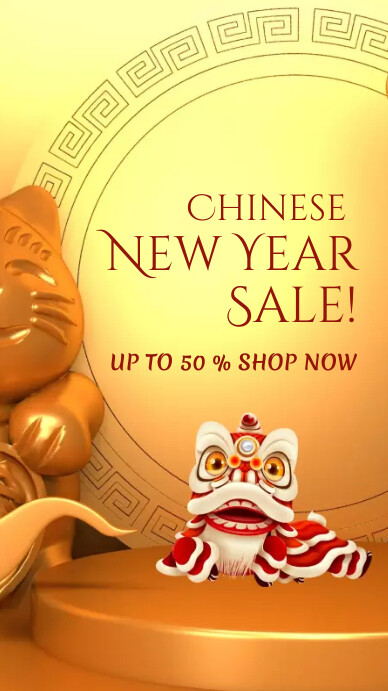 Chinese New Year Sale Offer Template | PosterMyWall