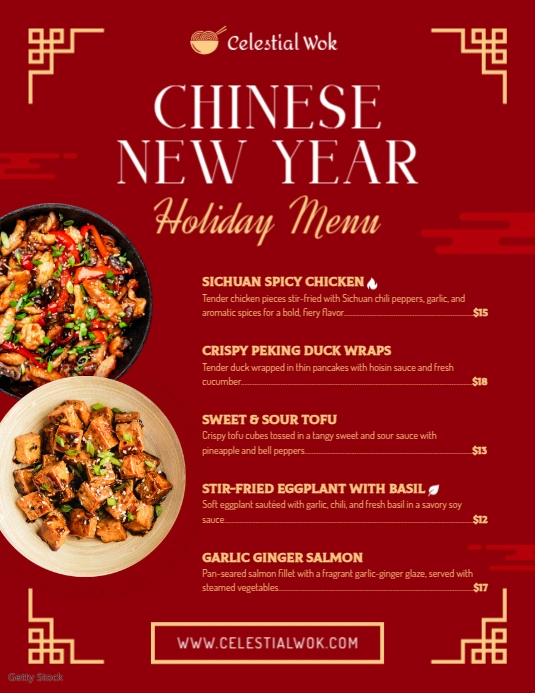 Chinese New Year Special Menu Flyer Image Template | PosterMyWall