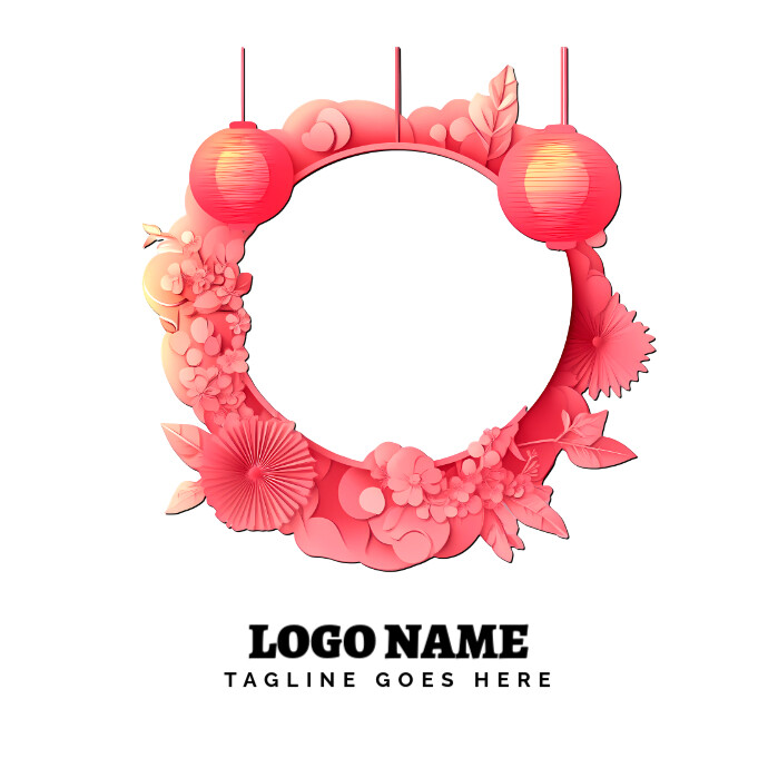 Chinese ornament circle logo Template | PosterMyWall
