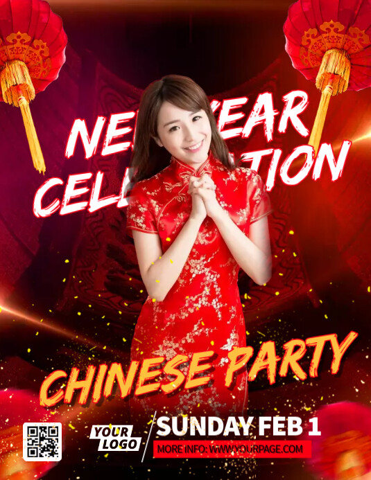 Chinese Party Ads Template | PosterMyWall