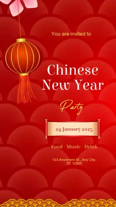 chinese party Template | PosterMyWall