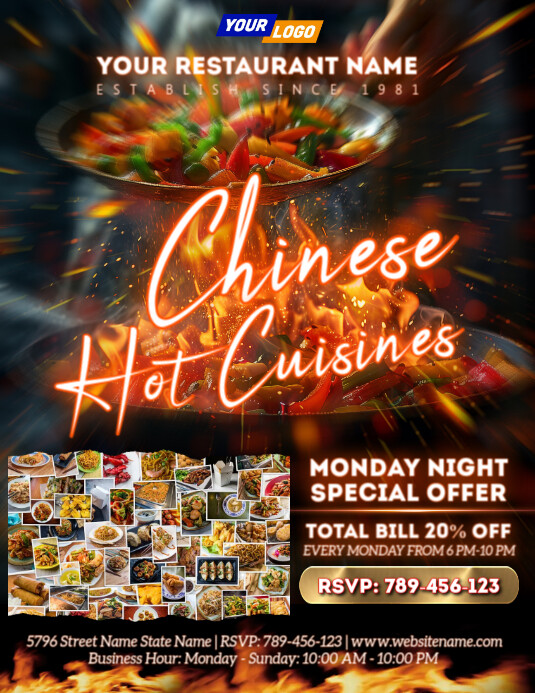 Chinese Restaurant Special Offer Ad Flyer Template | PosterMyWall