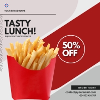 chips fries food menu restaurant sale flyer Template | PosterMyWall