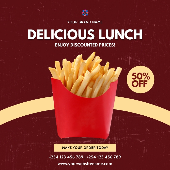 chips fries food menu restaurant sale flyer Template | PosterMyWall