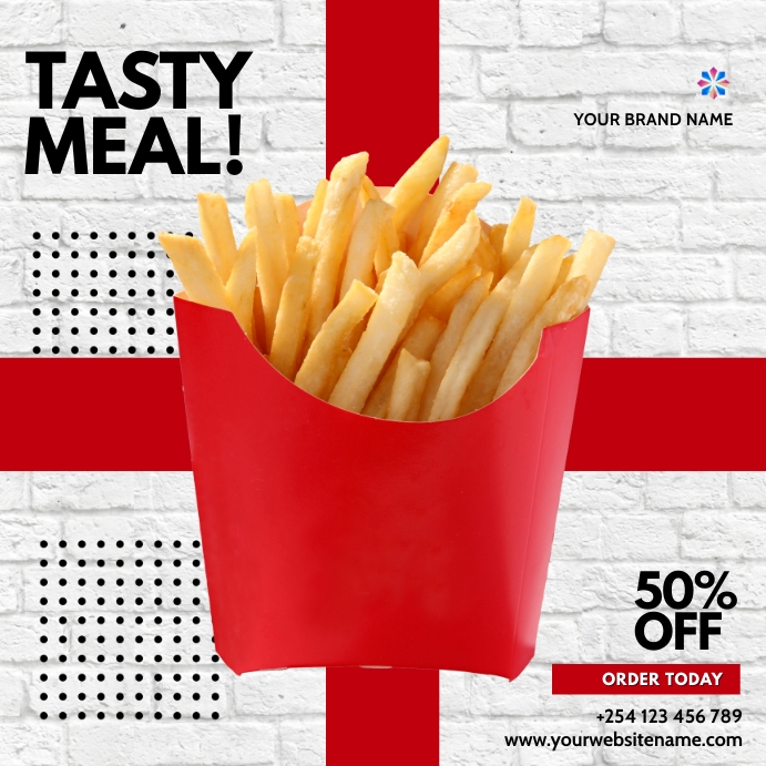 Copy of chips fries food menu restaurant sale flyer | PosterMyWall