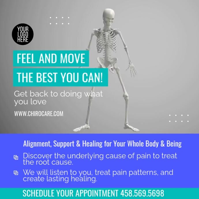 Chiropractic social media video post Template | PosterMyWall
