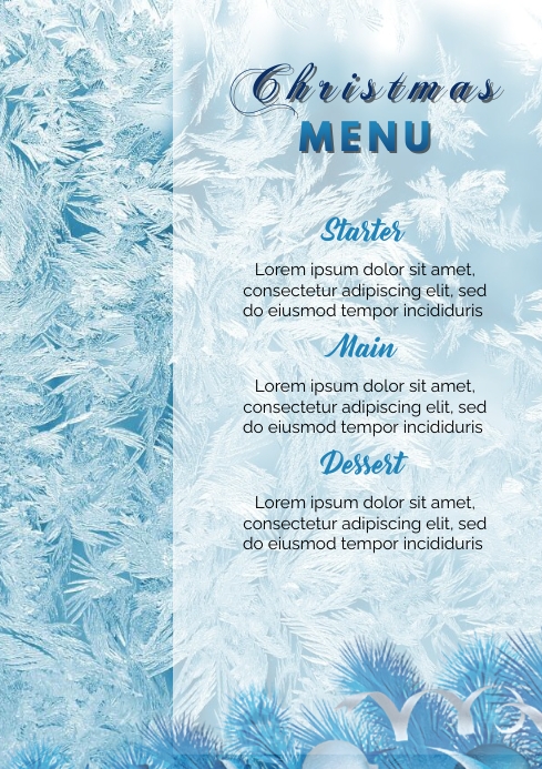 Chirstmas food menu card templata (1) Template | PosterMyWall