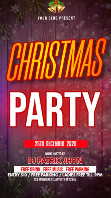 Chistmas party instagram reel Template | PosterMyWall