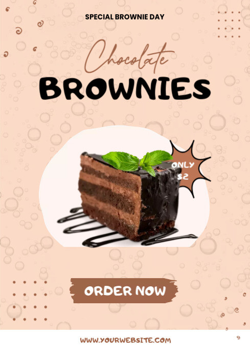 chocolate brownies template | PosterMyWall