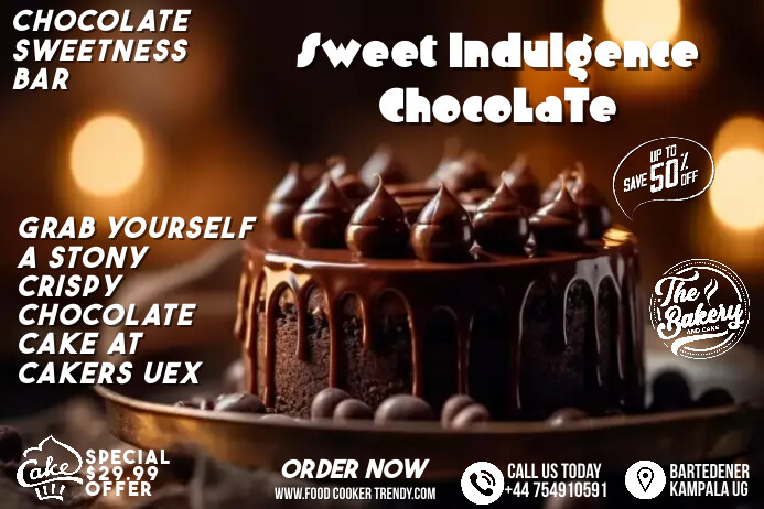 chocolate cake Template | PosterMyWall