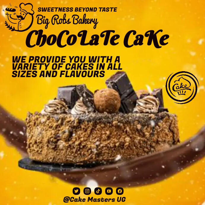 Plantilla de chocolate cake | PosterMyWall