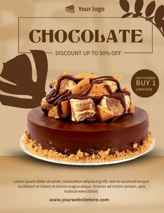 Plantilla de Chocolate Cake Flyer | PosterMyWall