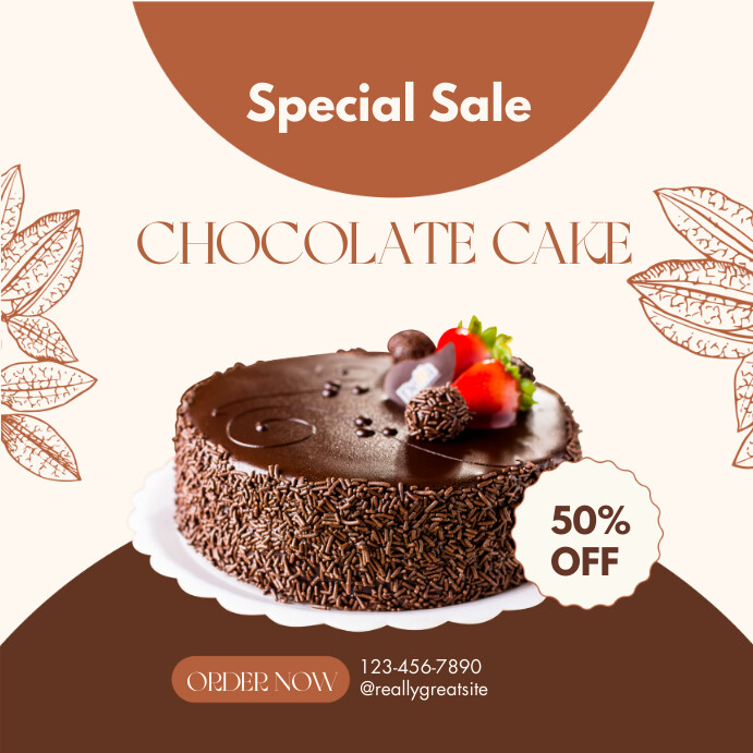 CHOCOLATE CAKE FLYERS TEMPLATES | PosterMyWall
