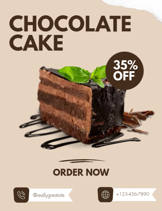 CHOCOLATE CAKE FLYERS TEMPLATES | PosterMyWall
