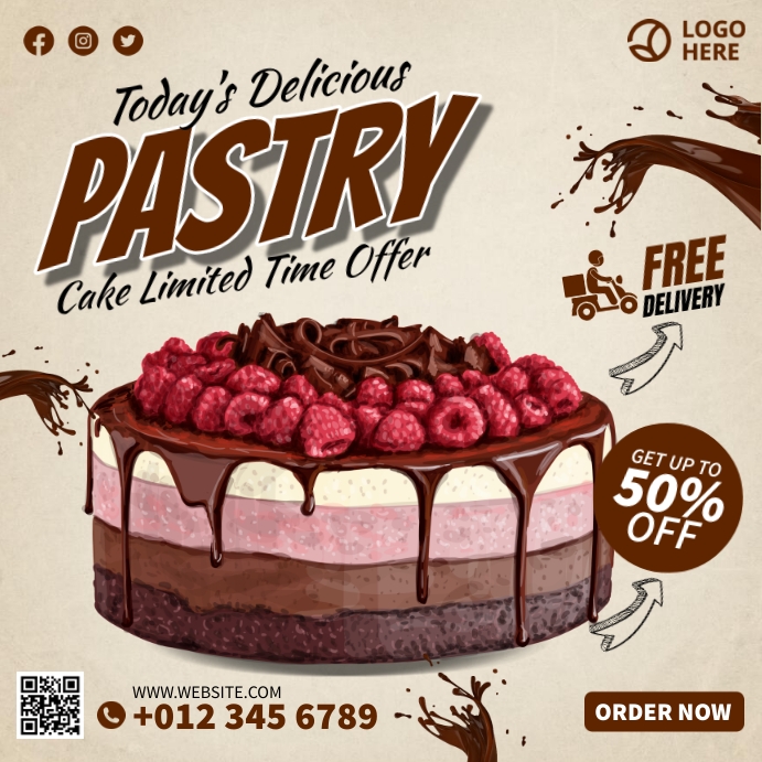 Copy of Chocolate Cake Limited Offer | PosterMyWall