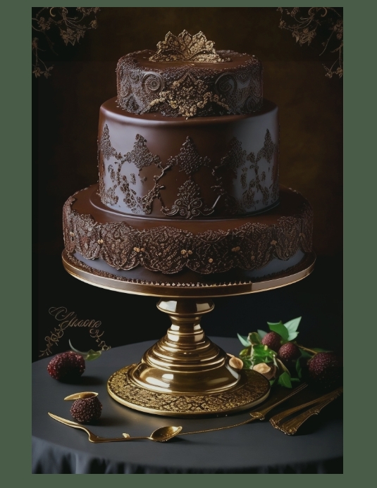 Copy of Chocolate cake portrait | PosterMyWall