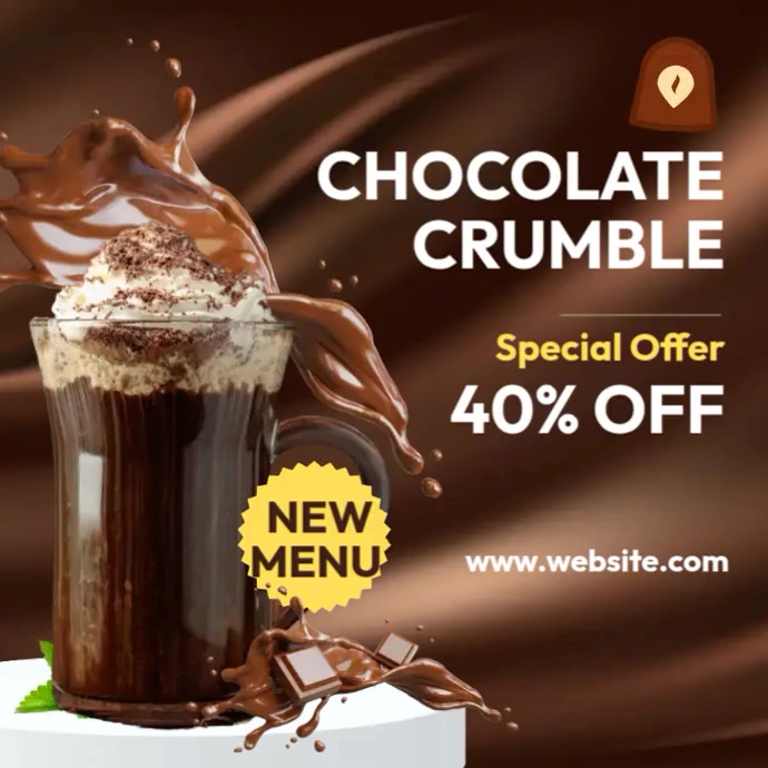 Plantilla de Chocolate Crumble Ads | PosterMyWall