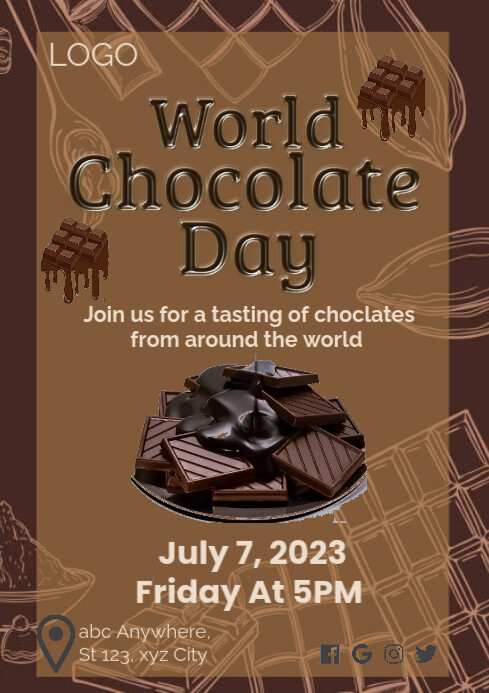 Chocolate day Template | PosterMyWall