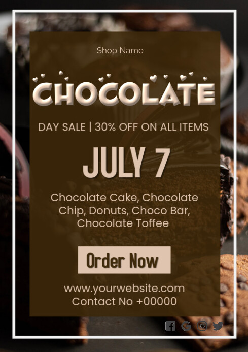 Chocolate day Template | PosterMyWall