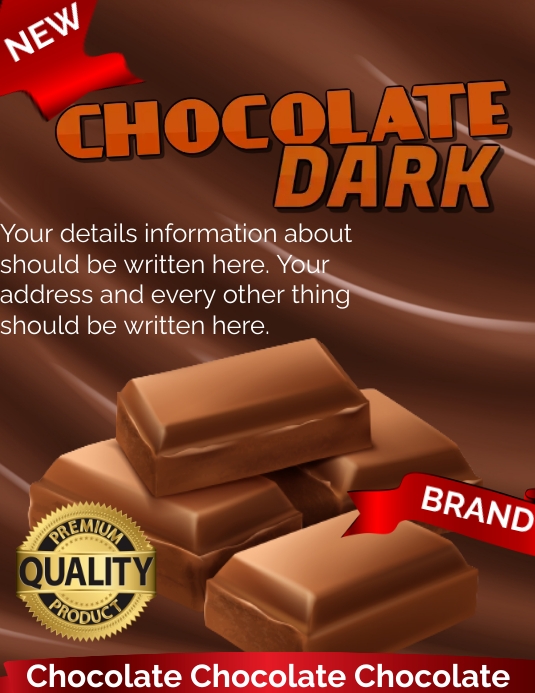Chocolate flyer design for business Template | PosterMyWall