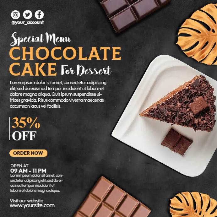 Chocolate Menu Template | PosterMyWall