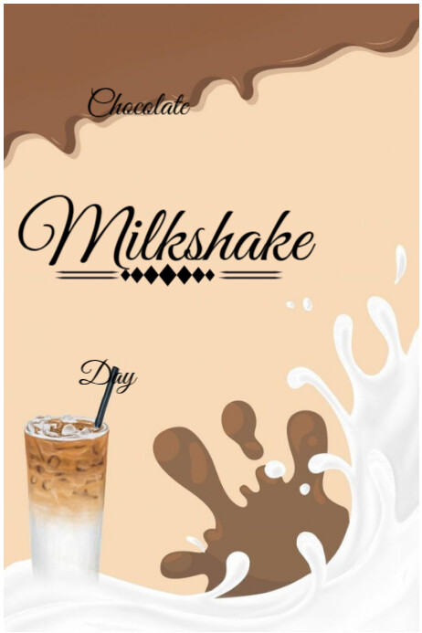 Chocolate milk shake day Template | PosterMyWall