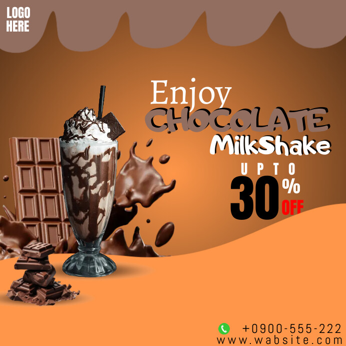 Chocolate Milkeshake Template | PosterMyWall