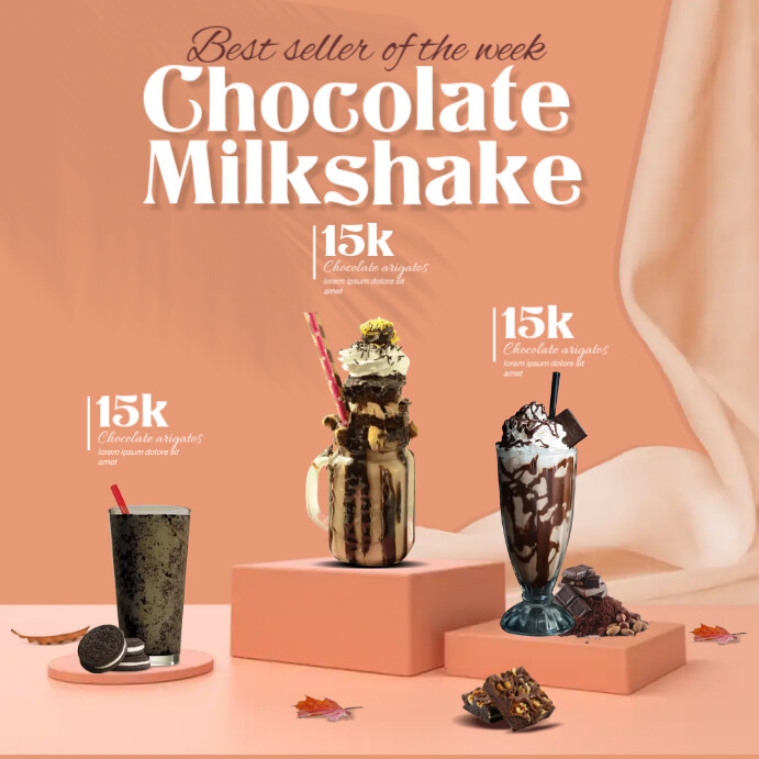 Chocolate Milkshake Template | PosterMyWall