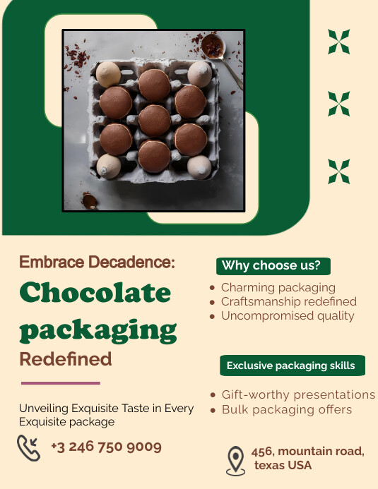 Copy of Chocolate packaging flyer design | PosterMyWall