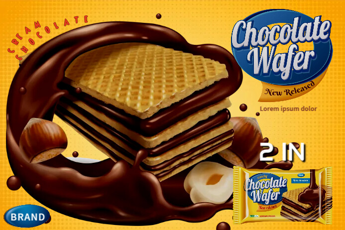 Chocolate Wafer Template | PosterMyWall