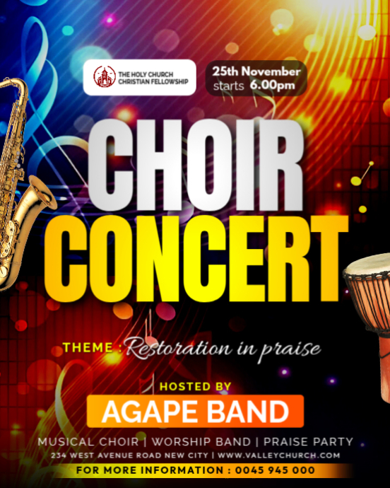 Choir Concert Sunday Church Service Live Band Praise Worship ...