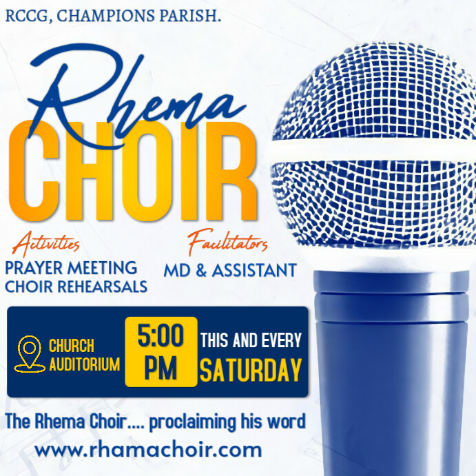 choir Rehearsal Design Templat | PosterMyWall