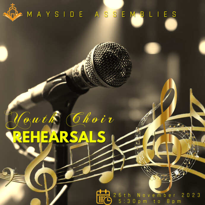 CHOIR REHEARSAL TEMPLATE | PosterMyWall
