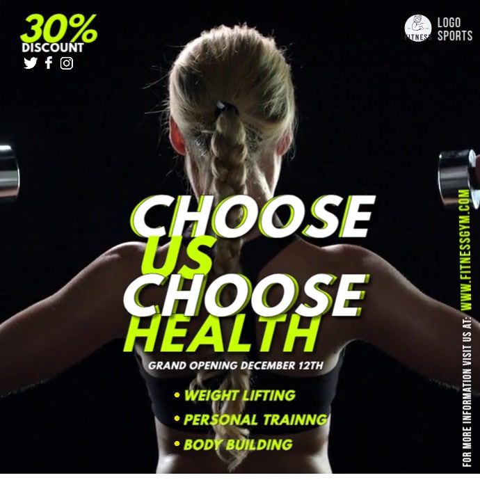 Plantilla de Choose Us Choose Health ads | PosterMyWall