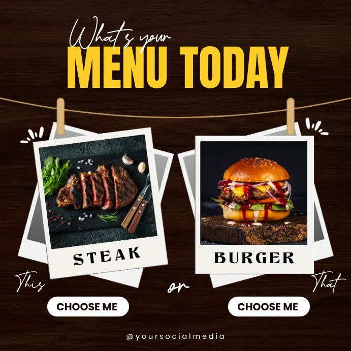 Modèle Choose your menu ads | PosterMyWall