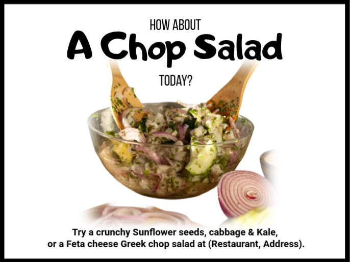 Chop Salad, Facebook Template | PosterMyWall