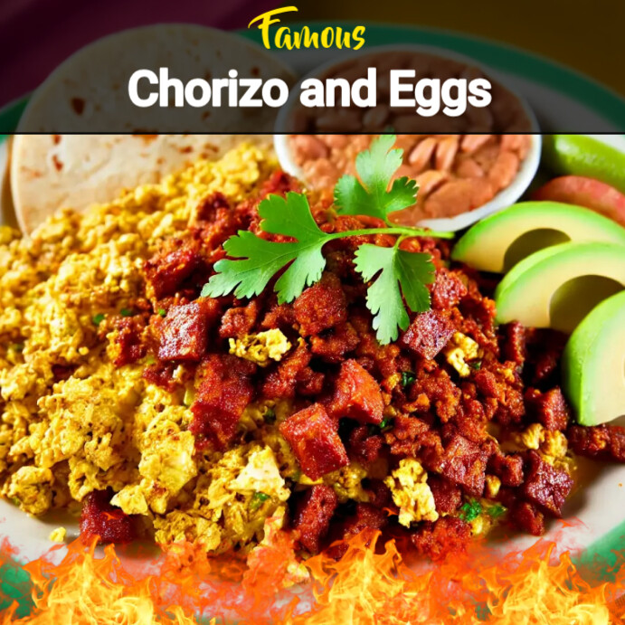 Chorizo and Eggs Huevos con Chorizo Instagram Template | PosterMyWall