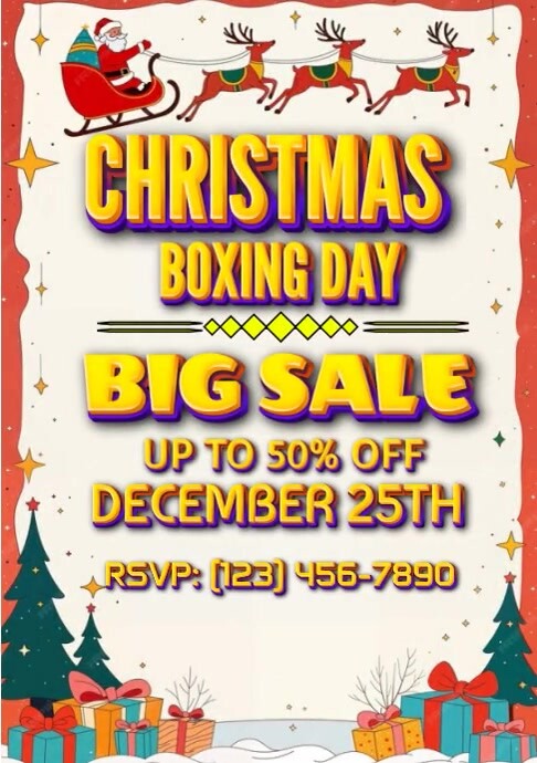 Chrisetmas Boxing Day Template | PosterMyWall