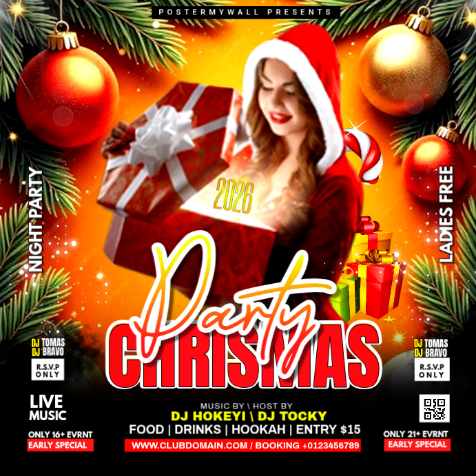 CHRISMAS PARTY Template | PosterMyWall