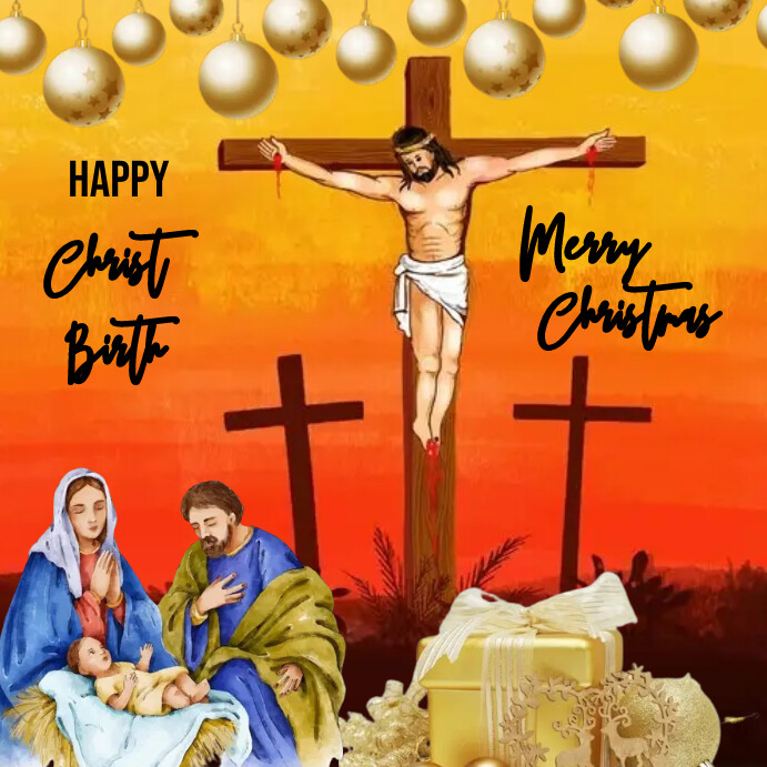 christ birth day flyer Template | PosterMyWall