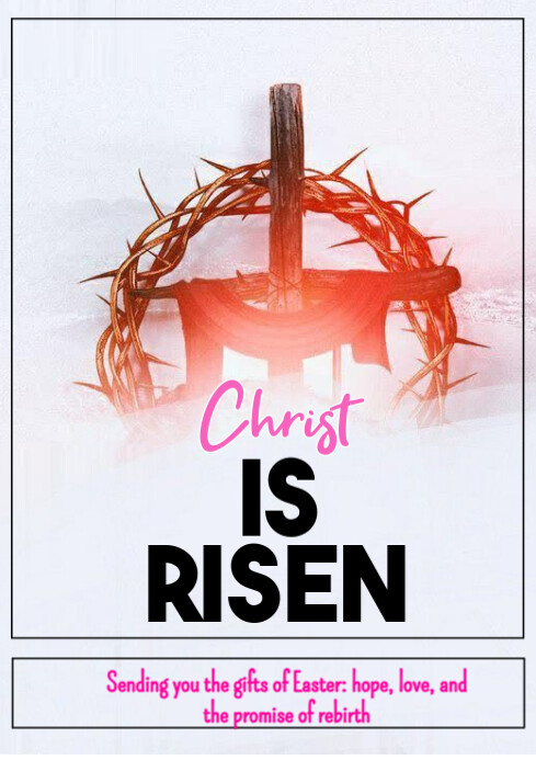 christ is risen Template | PosterMyWall