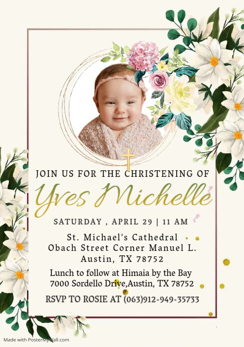 Christening Template | PosterMyWall