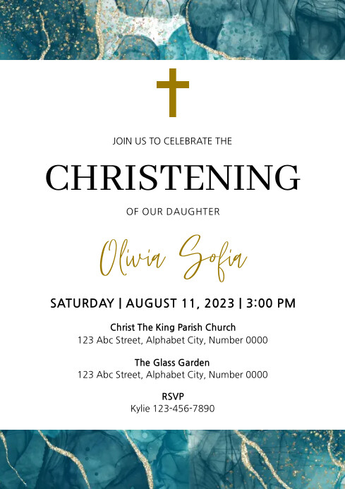 Christening Invitation Template | PosterMyWall