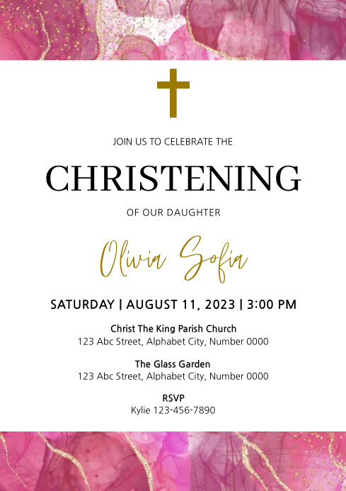 Christening Invitation Template | PosterMyWall
