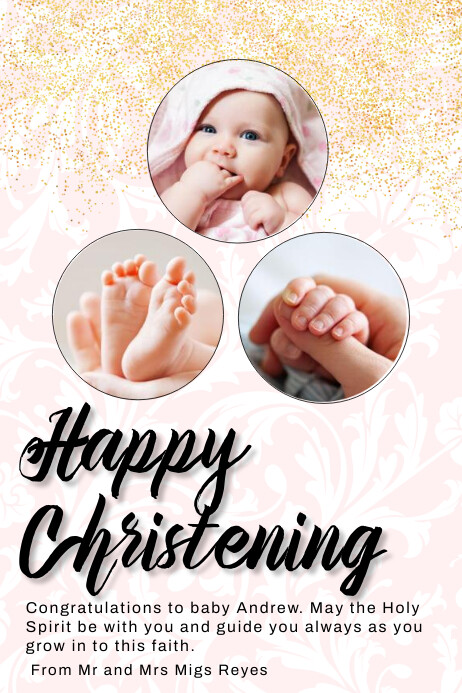 Copy of CHRISTENING TEMPLATE.E | PosterMyWall