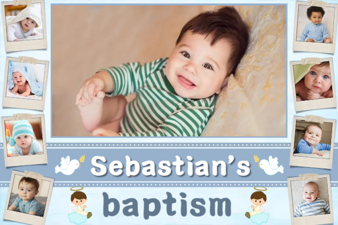 Christian Boy Baptism Template | PosterMyWall