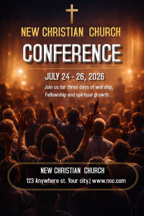 Christian Church Conference Poster Template | PosterMyWall