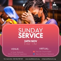 Sunday Service Invitation Flyer Template | PosterMyWall