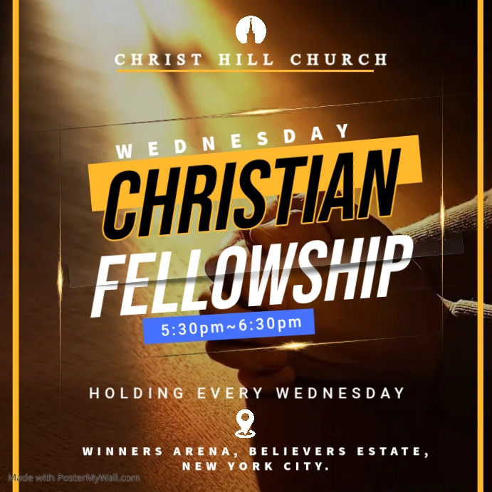 Christian fellowship Church Template | PosterMyWall
